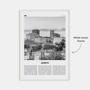 Akron Print Black and White, Akron Wall Art, Akron Poster, Akron Photo ...