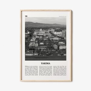 Yakima Print Black and White Yakima Wall Art Yakima Poster - Etsy