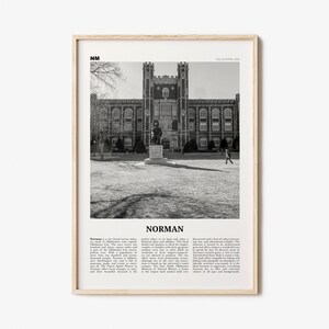 Norman Print Black and White Norman Wall Art Norman Poster - Etsy