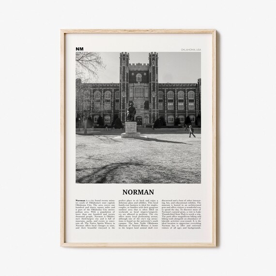 Norman Print Black and White Norman Wall Art Norman Poster - Etsy