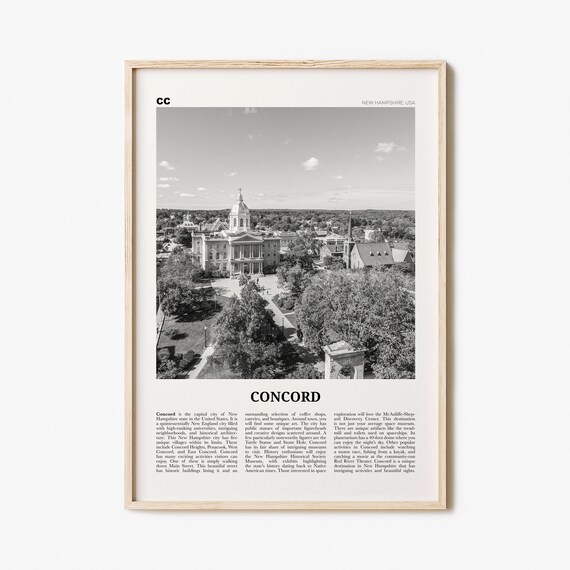 Concord Print Black and White Concord Wall Art Concord - Etsy