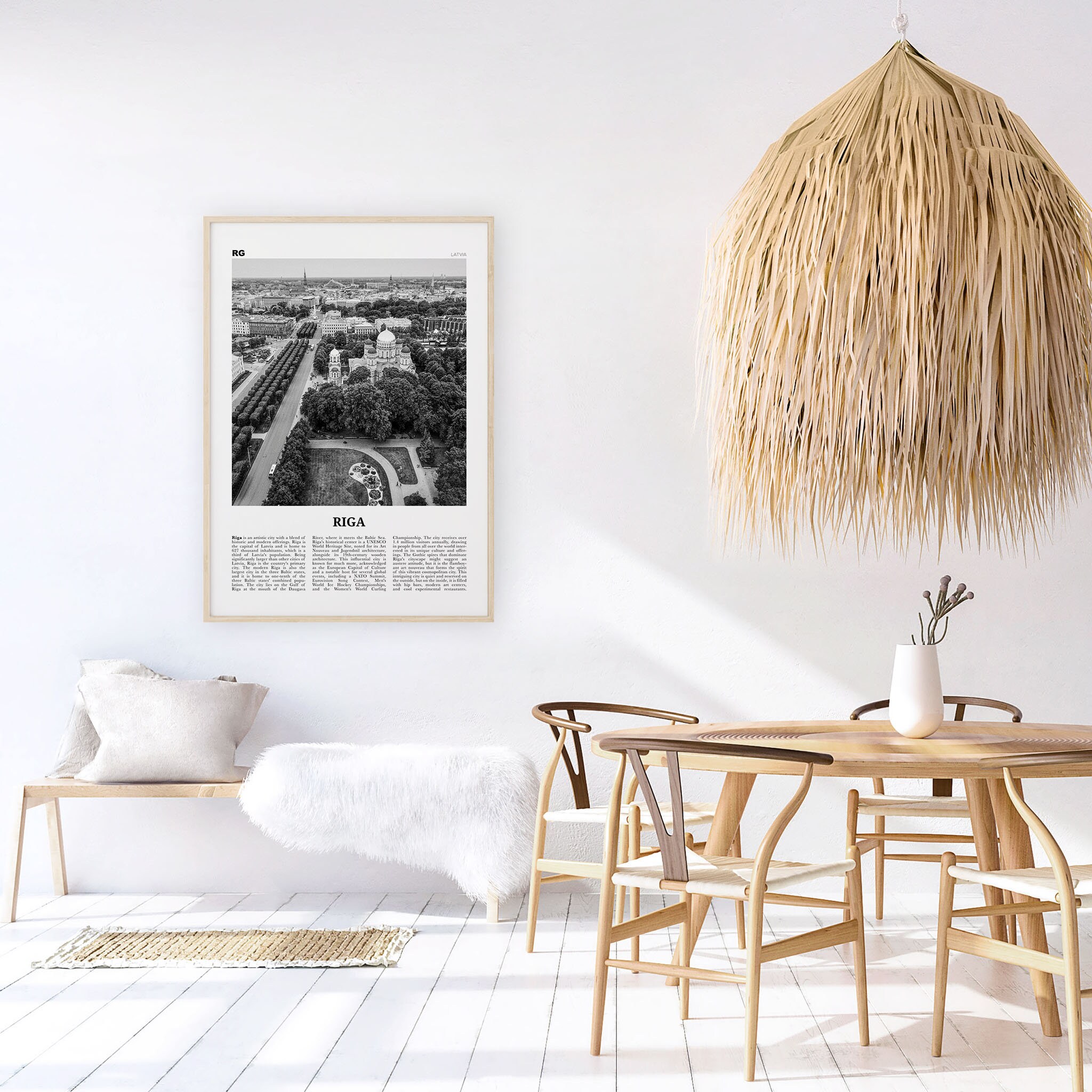 Riga Print Black and White Riga Wall Art Riga Poster Riga - Etsy