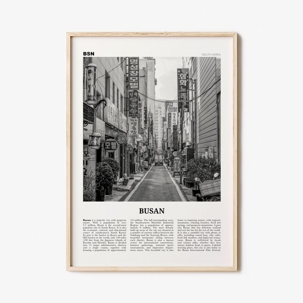 Black and White Busan Print - Etsy