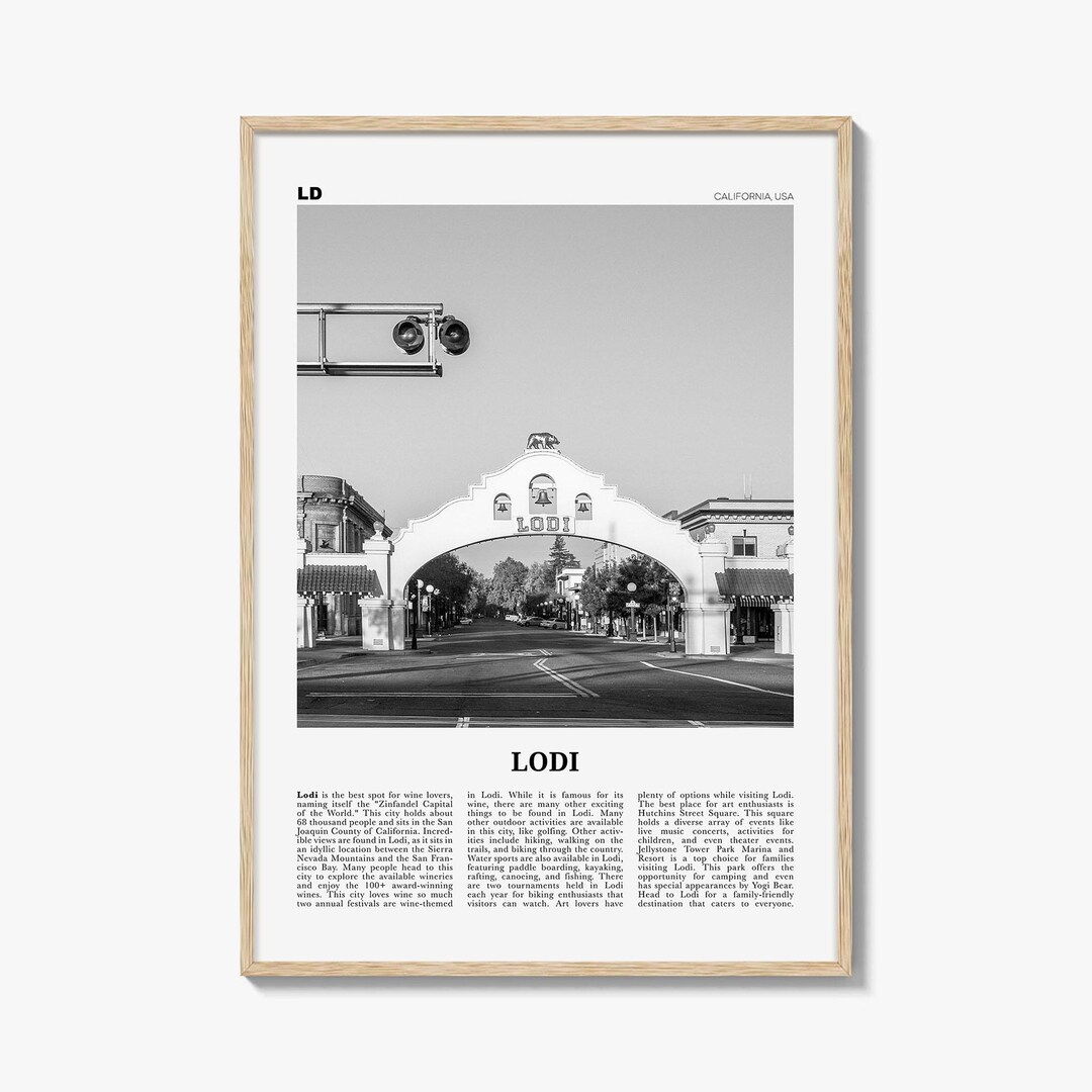 Lodi Print Black and White, Lodi Wall Art, Lodi Poster, Lodi Photo ...