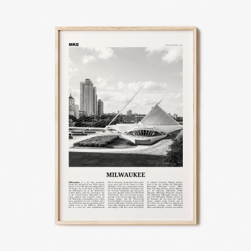 Milwaukee Print Skyline Art Print Poster Modern Wall Art - Etsy