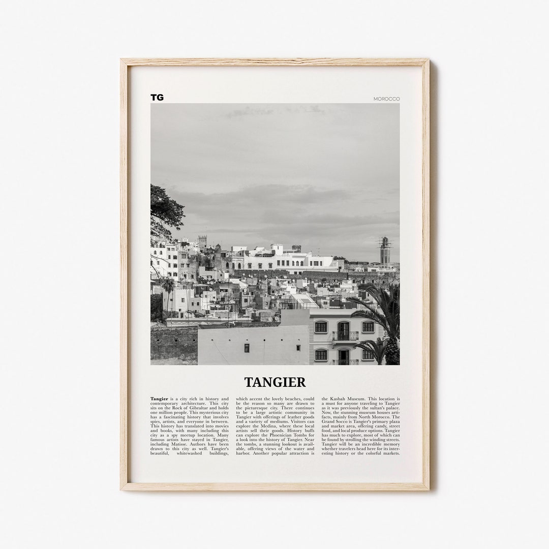 Tangier Print Black and White Tangier Wall Art Tangier - Etsy
