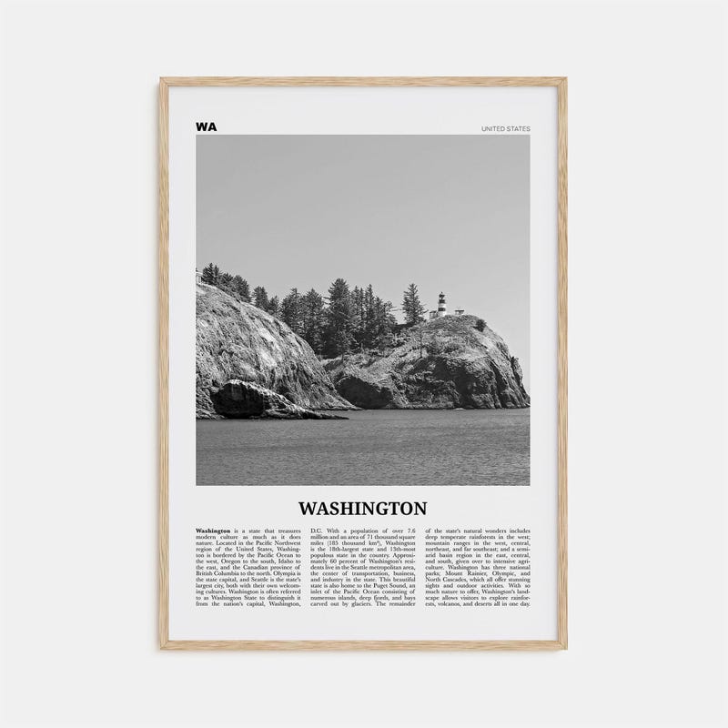 Washington Map - Etsy