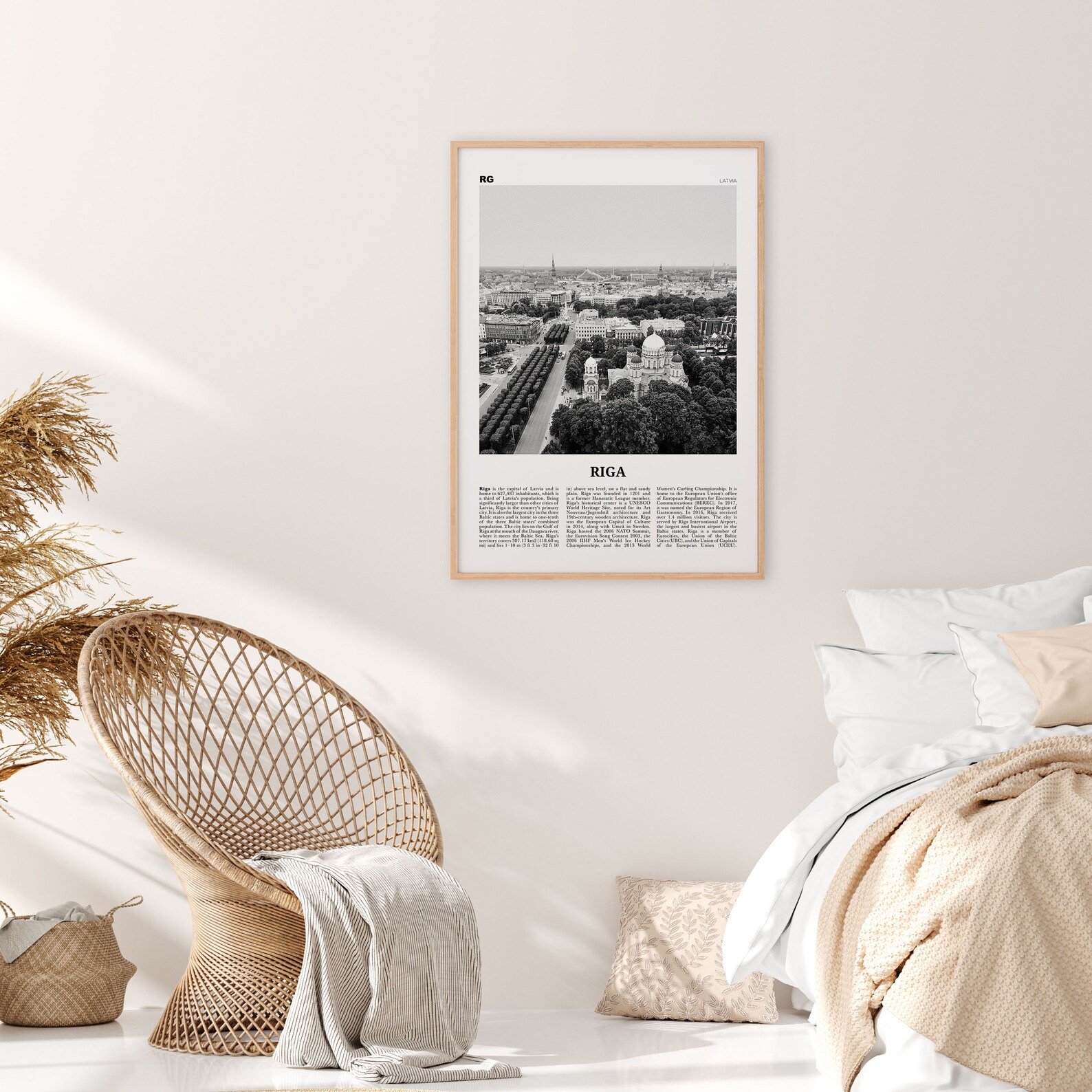 Riga Print Black and White Riga Wall Art Riga Poster Riga | Etsy