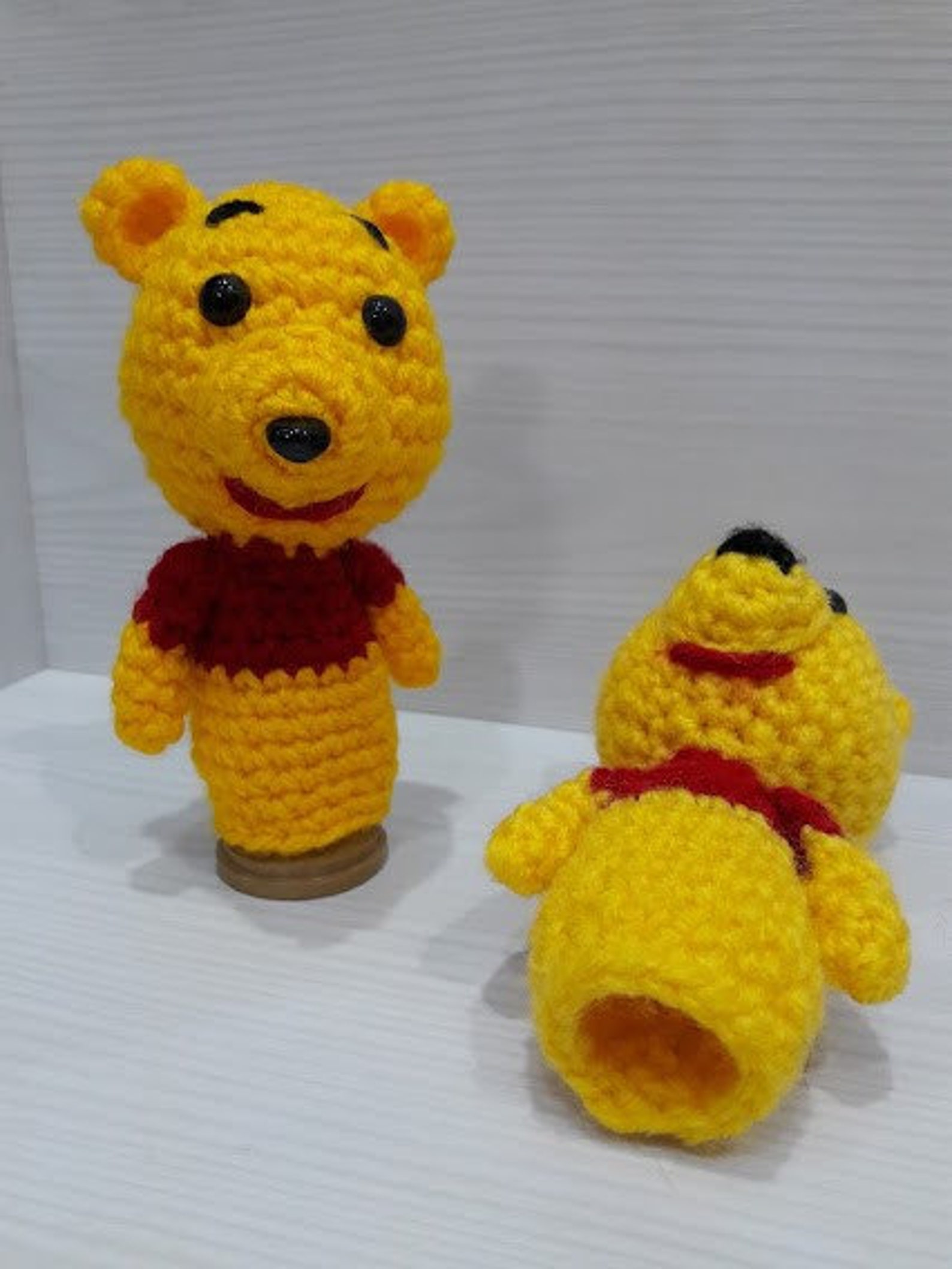 Crochet Winnie the Pooh Finger Puppet PDF Pattern Amigurumi - Etsy