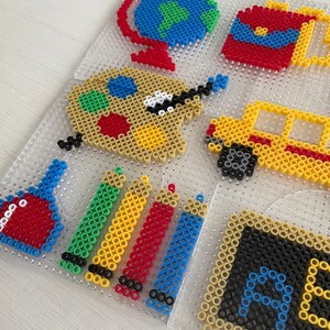 Back to School Fuse Bead Template, Back to School Pattern, Perler Bead ...
