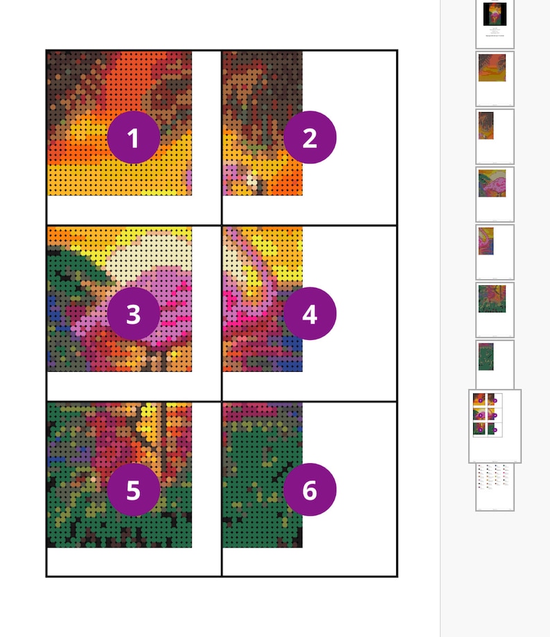 Sunset Bead Pattern, Perler Bead Pattern, Pdf, Hama Bead Pattern, Pixel ...