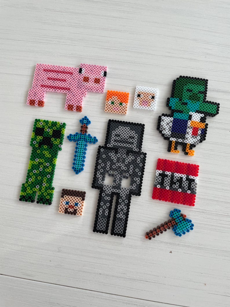 Minecraft Perler Bead Pattern, Minecraft Template, Fuse Beads Pattern ...
