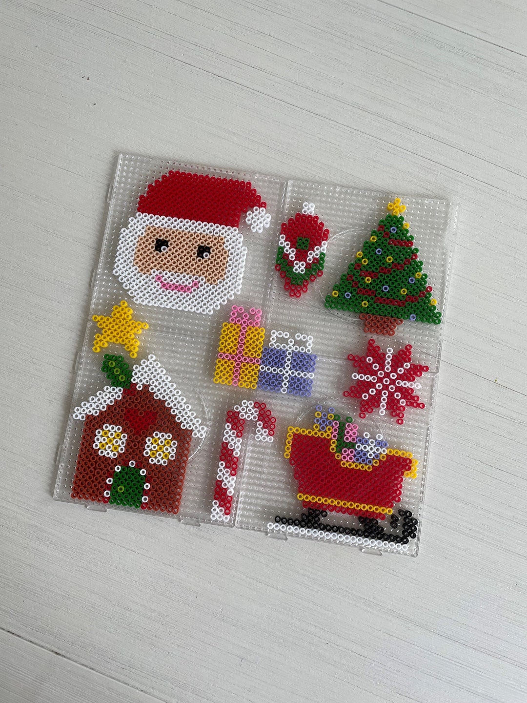 Christmas Ornaments Bead Template, Christmas Bead Template, Perler Bead ...