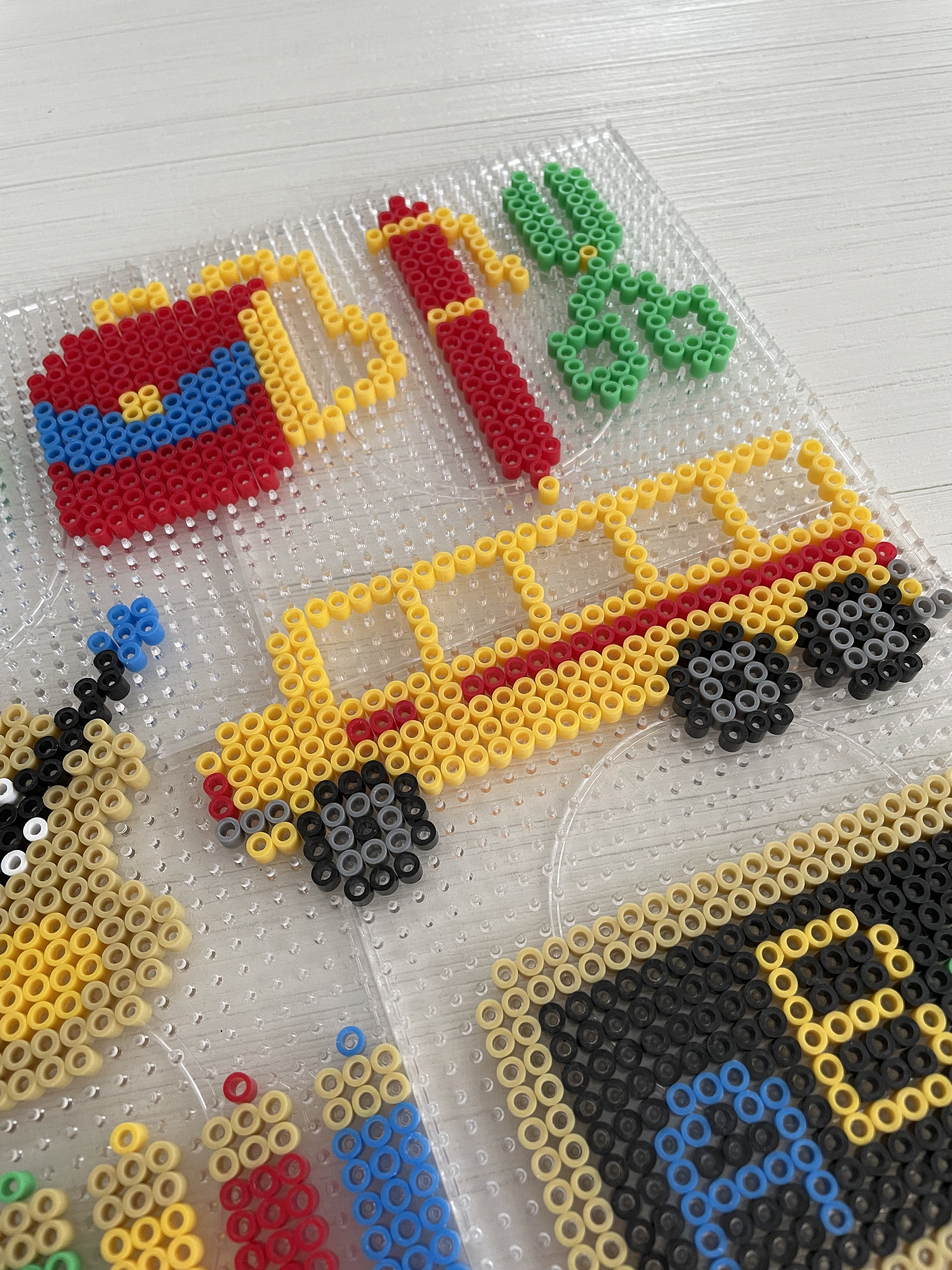 Back to School Fuse Bead Template, Back to School Pattern, Perler Bead ...