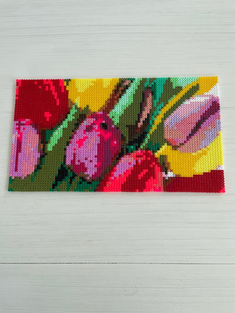 Tulips Bead Pattern, Perler Bead Pattern, Pdf Pattern, Hama Bead ...