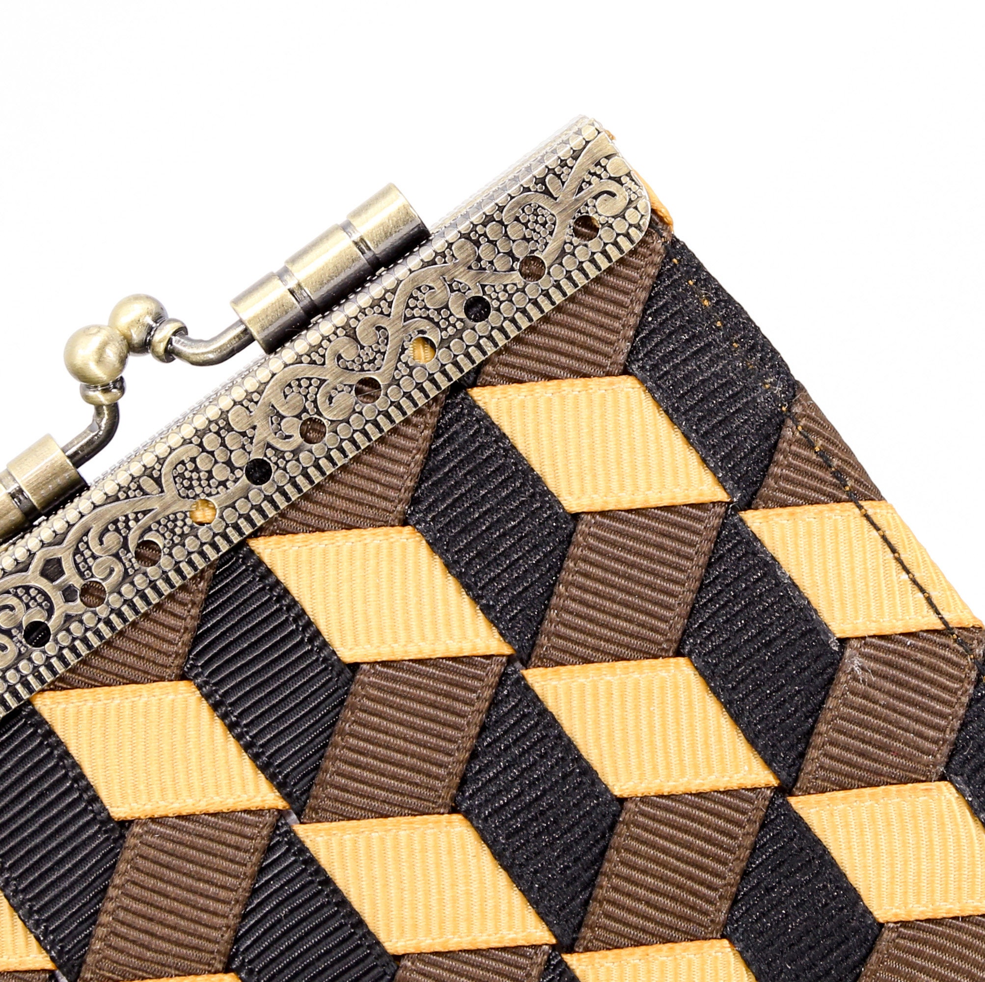 Geometric Woven Ribbon Card Holder Women's Credit Card - Etsy