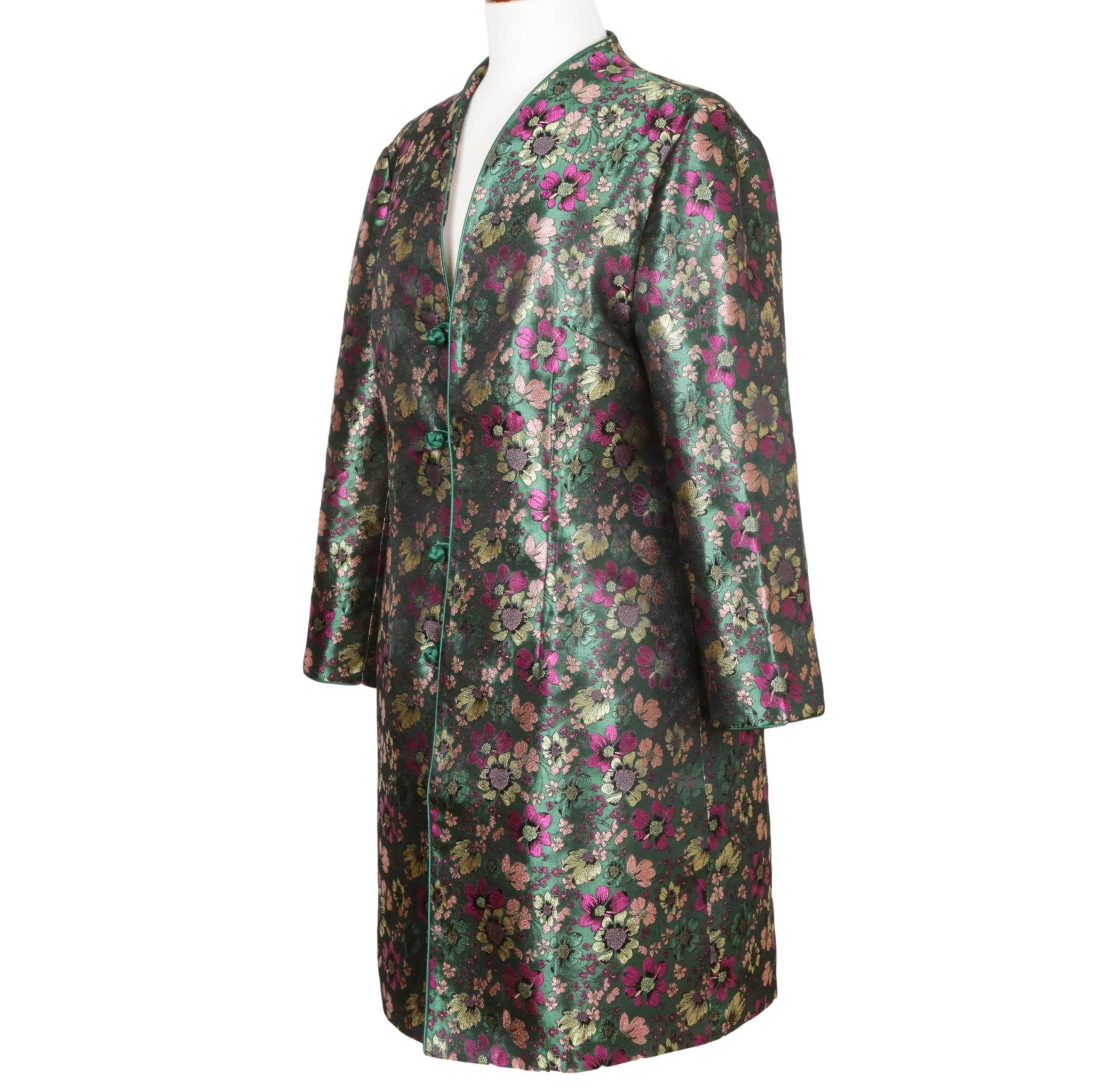 Womens Brocade Long Jackets Handmade Frog Knot Closures - Etsy
