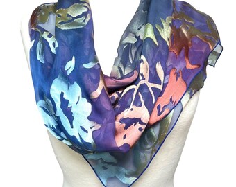 Pink Magnolias Silk Scarf Hand Painted. - Etsy