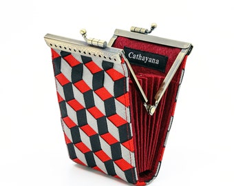 Geometric Woven Ribbon Card Holder Women's Credit Card | Etsy