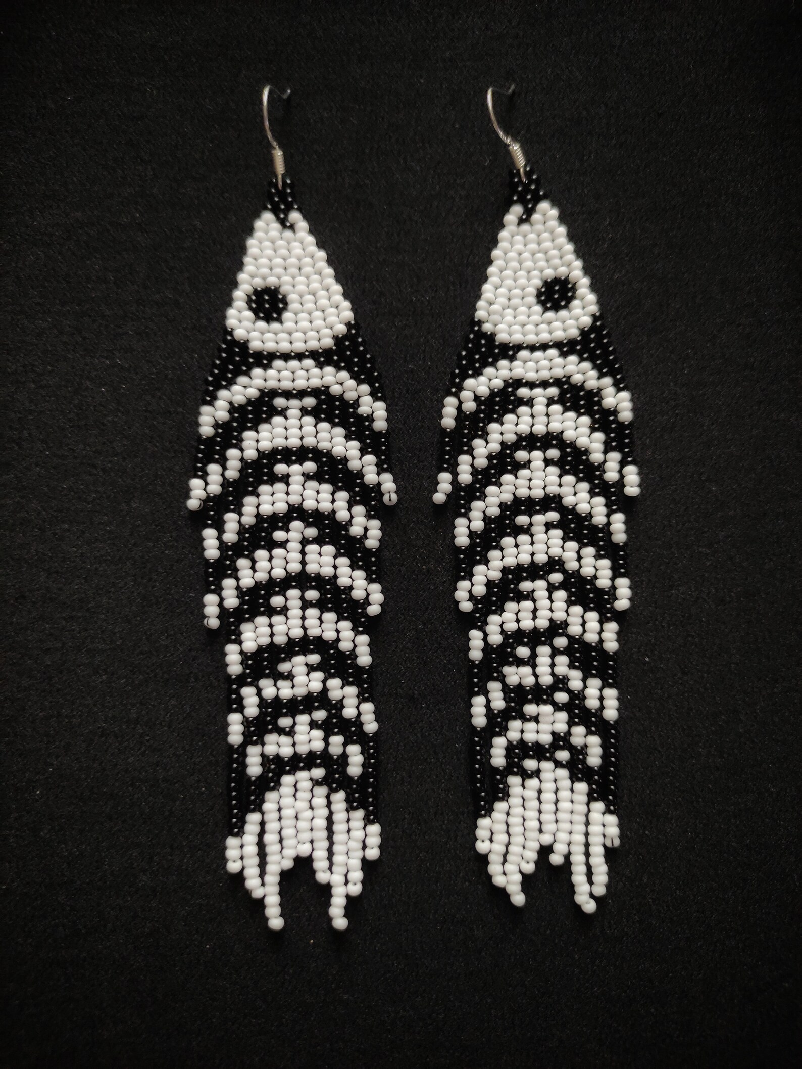 Fish Bone Earrings Beaded Earrings Statement Funky Fun - Etsy