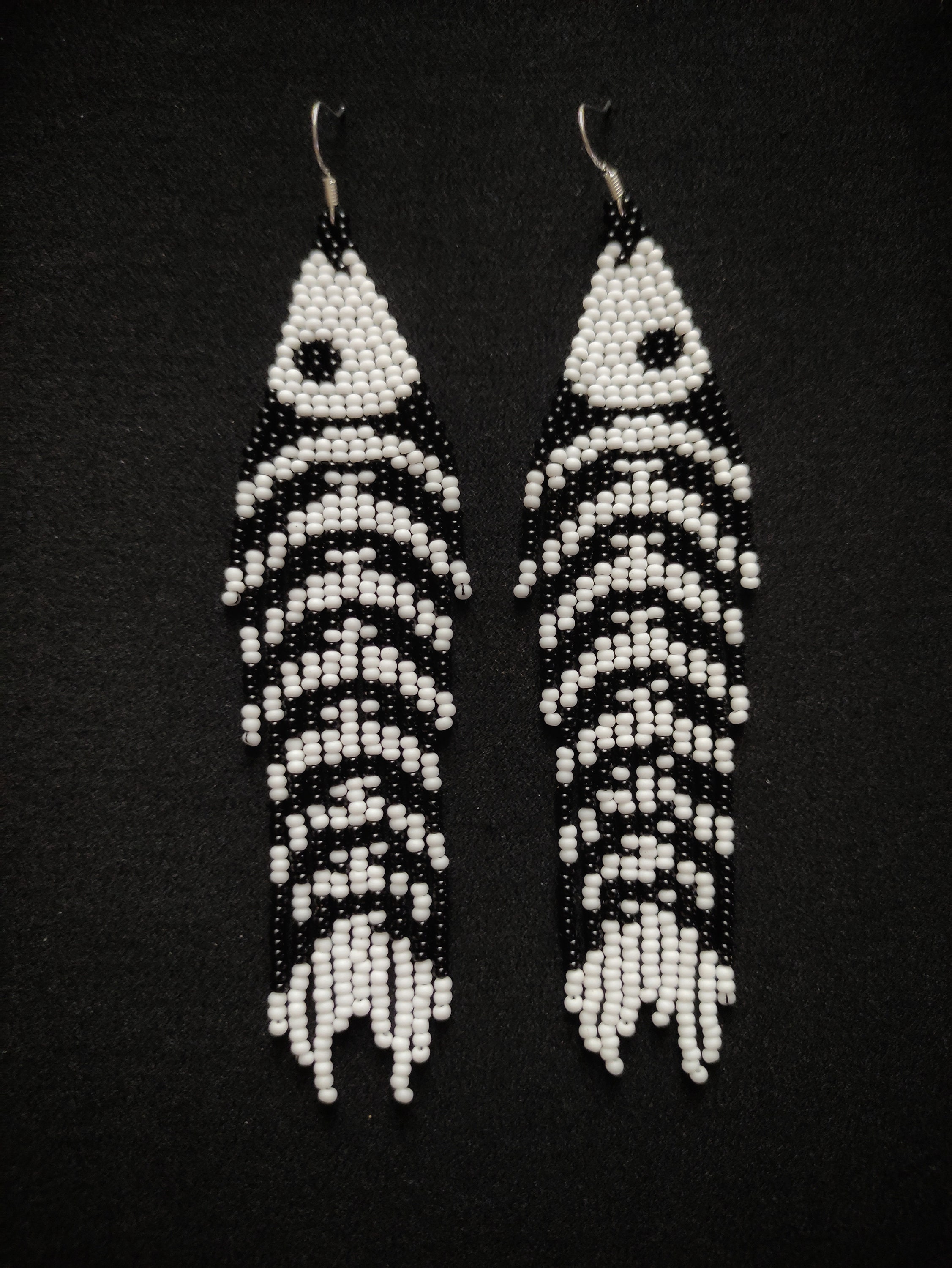 Fish Bone Earrings Beaded Earrings Statement Funky Fun - Etsy