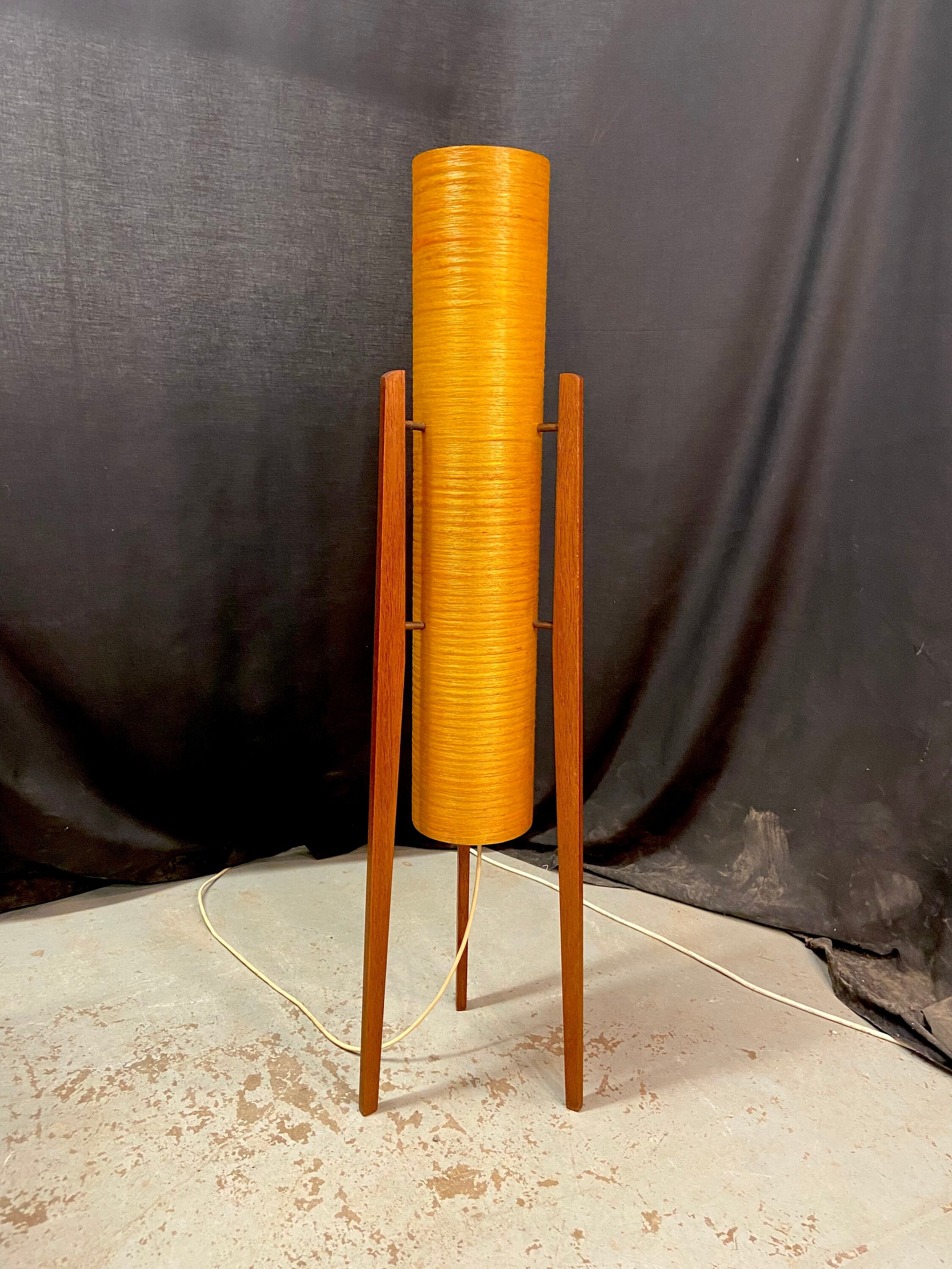 Vintage Rocket Lamp Retro Spun Fibreglass Teak Mid Century - Etsy UK