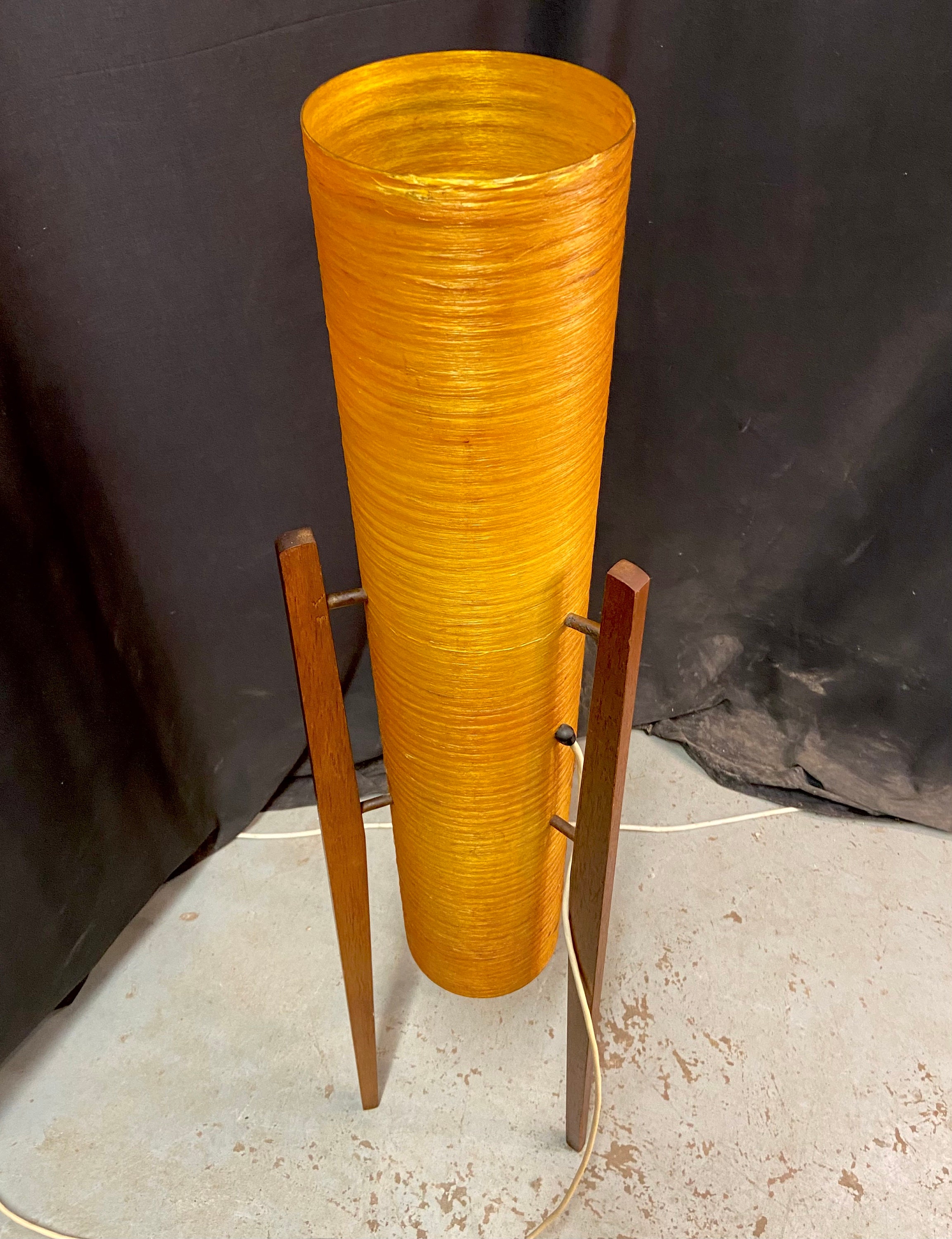 Vintage Rocket Lamp Retro Spun Fibreglass Teak Mid Century - Etsy UK