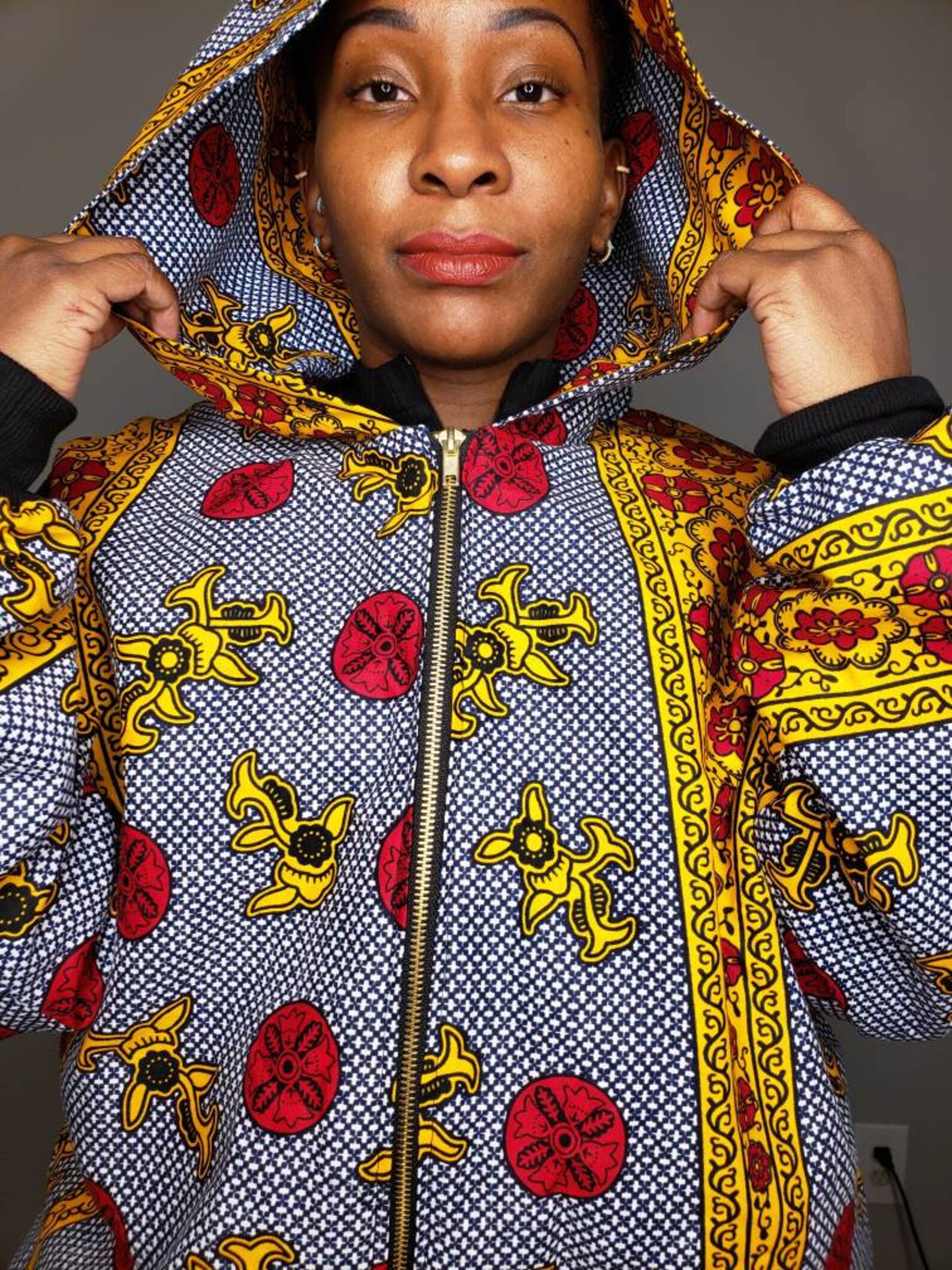African Jacket With Hood. Unisex Jacket With Hood. Ankara Bomber Jacket ...