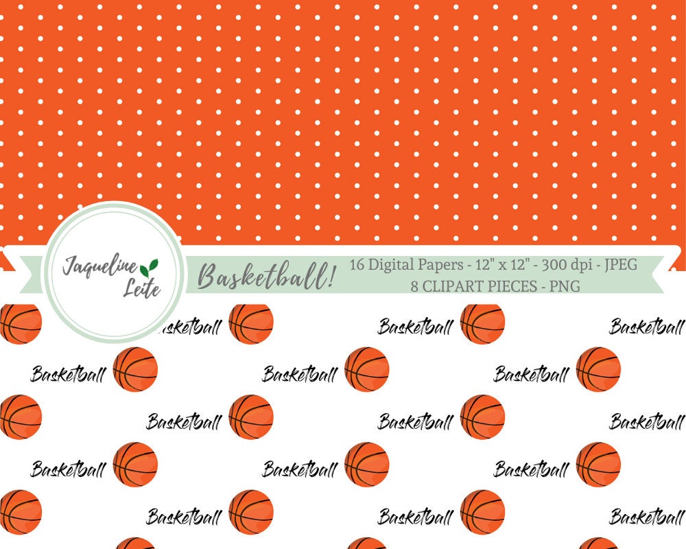 Basketball, Digital Papers, Clipart,instant Download,printable ...