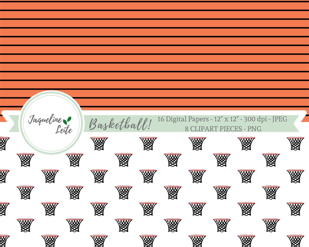 Basketball, Digital Papers, Clipart,instant Download,printable ...