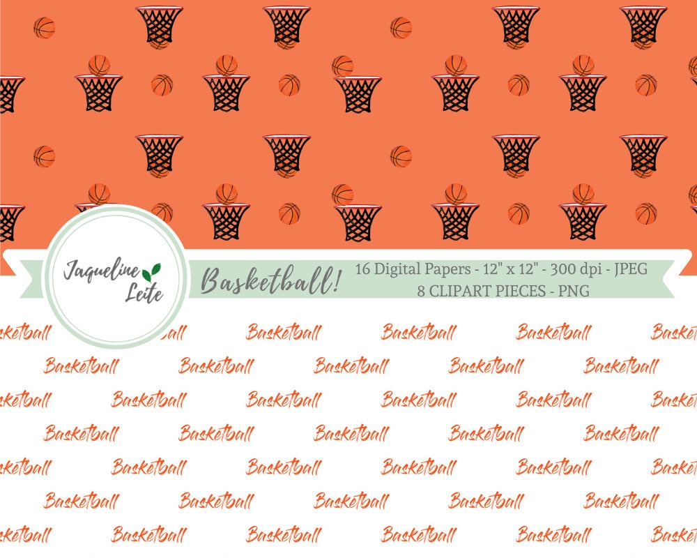 Basketball, Digital Papers, Clipart,instant Download,printable ...