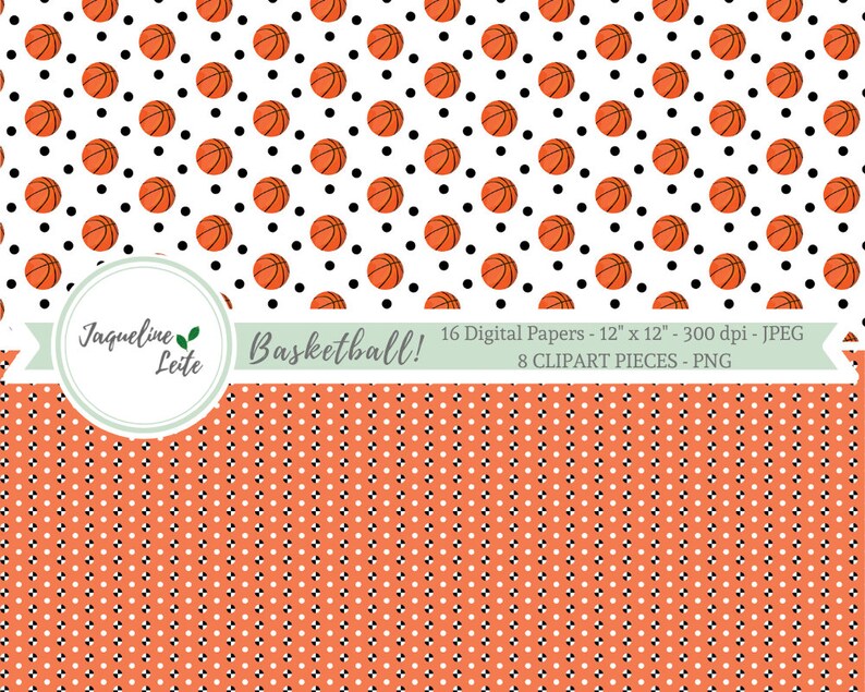Basketball, Digital Papers, Clipart,instant Download,printable ...