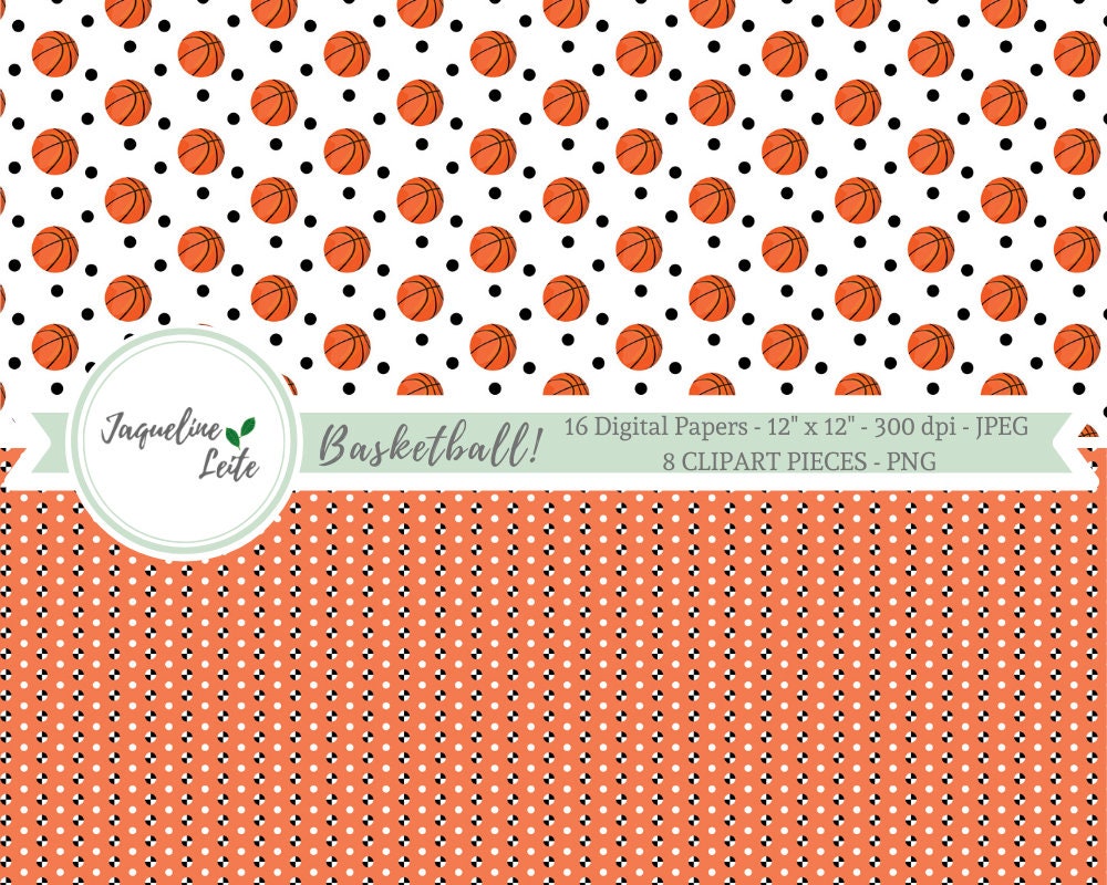 Basketball, Digital Papers, Clipart,instant Download,printable ...