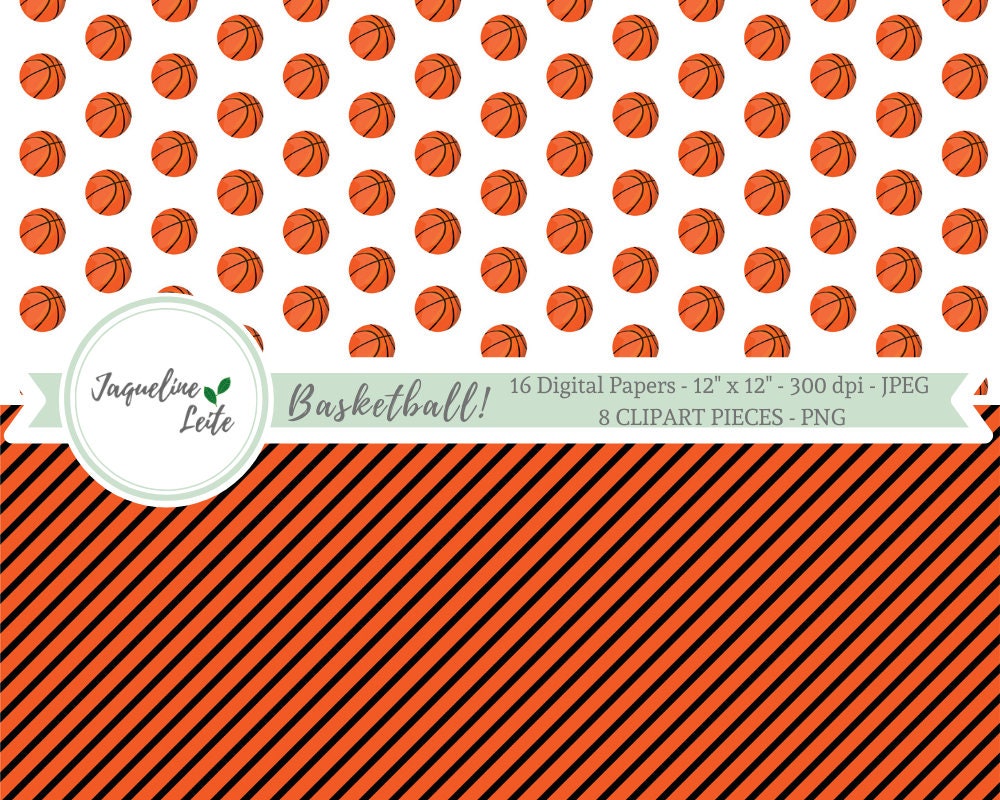 Basketball, Digital Papers, Clipart,instant Download,printable ...