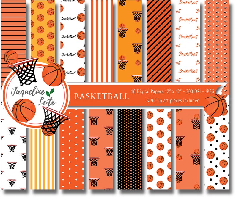 Basketball, Digital Papers, Clipart,instant Download,printable ...
