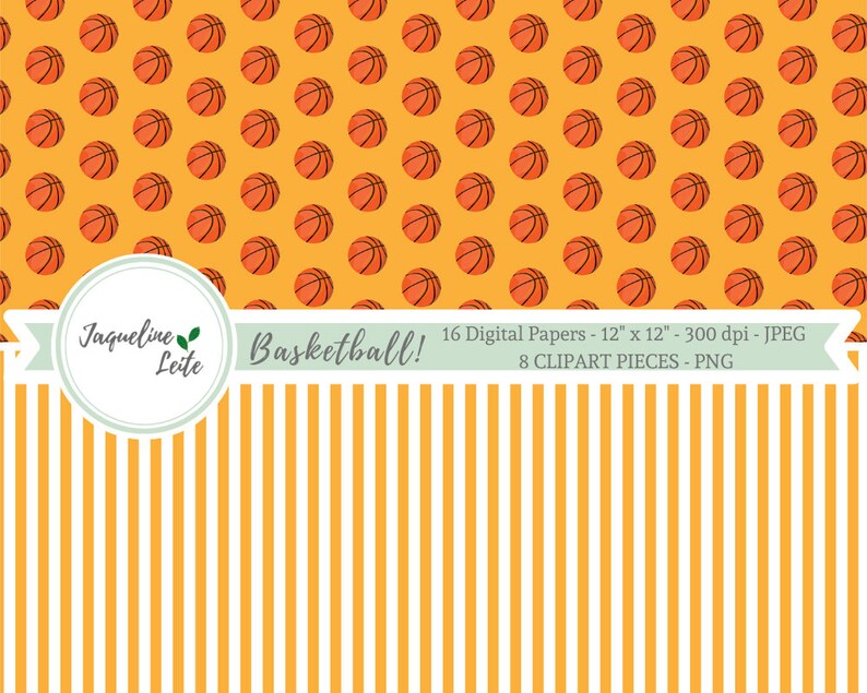 Basketball, Digital Papers, Clipart,instant Download,printable ...