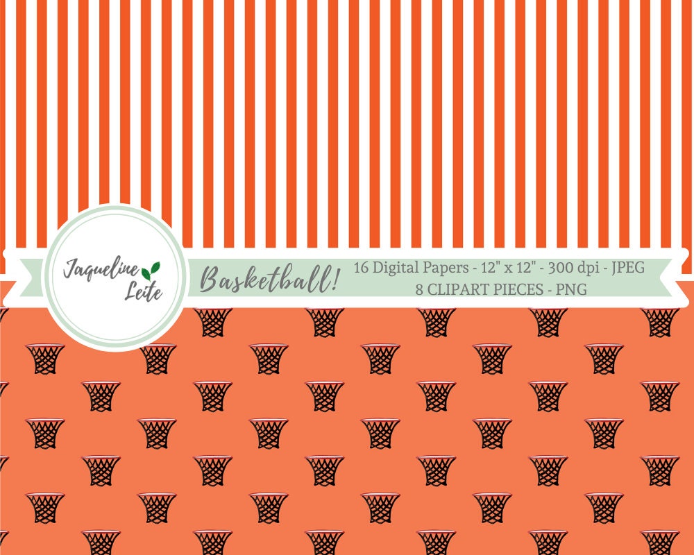 Basketball, Digital Papers, Clipart,instant Download,printable ...