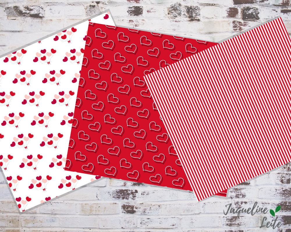 Love Digital Paper, Digital Paper, Love, Valentine's Day Digital Paper ...