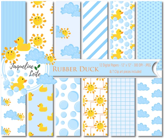 Duck Paperscute Duck Papersrubber Duck Digital Paper Baby | Etsy