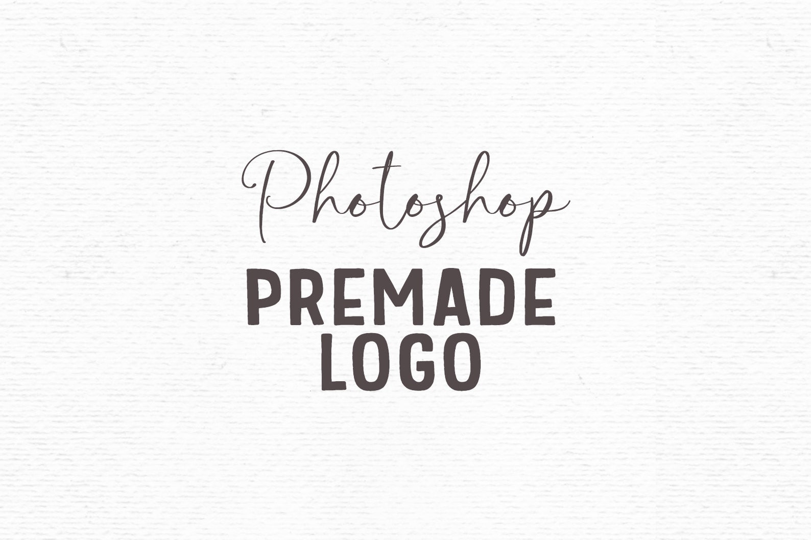 Digital premade logo design template for Photoshop. Hand drawn | Etsy
