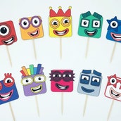 Numberblocks Cupcake Toppers Numberblocks Inspired Cupcake - Etsy