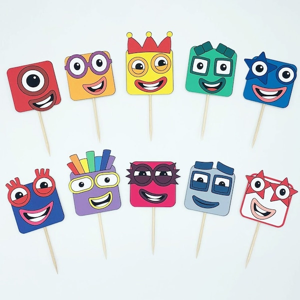 Cupcake toppers numberblocks - Etsy Schweiz