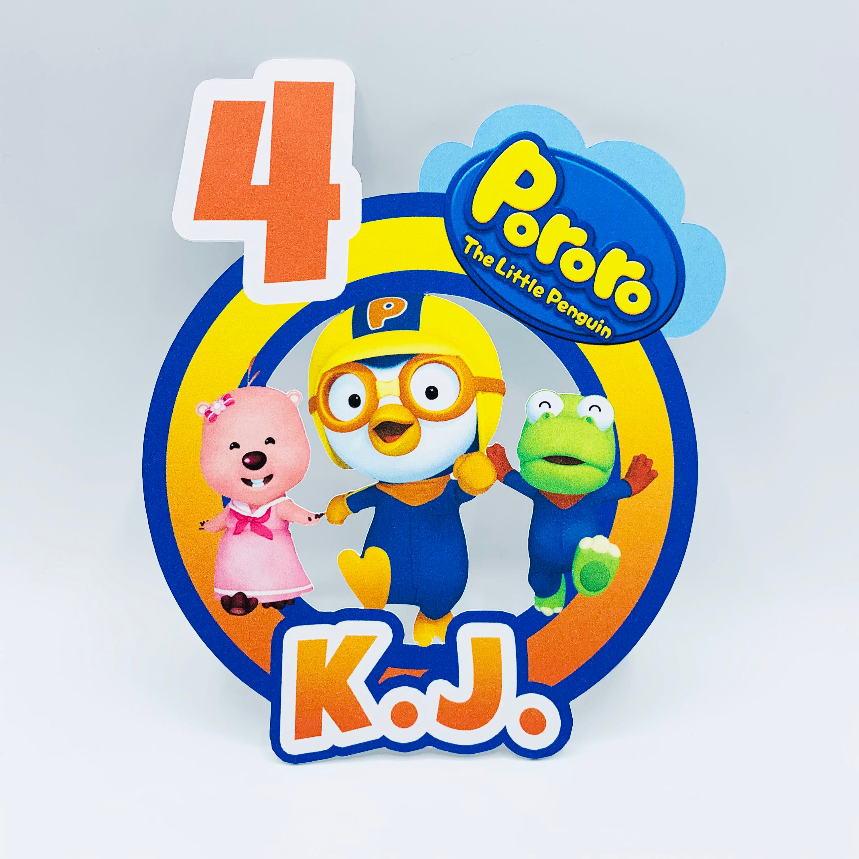 Pororo Cake Topper Pororo Inspired Cake Topper Pororo - Etsy Israel