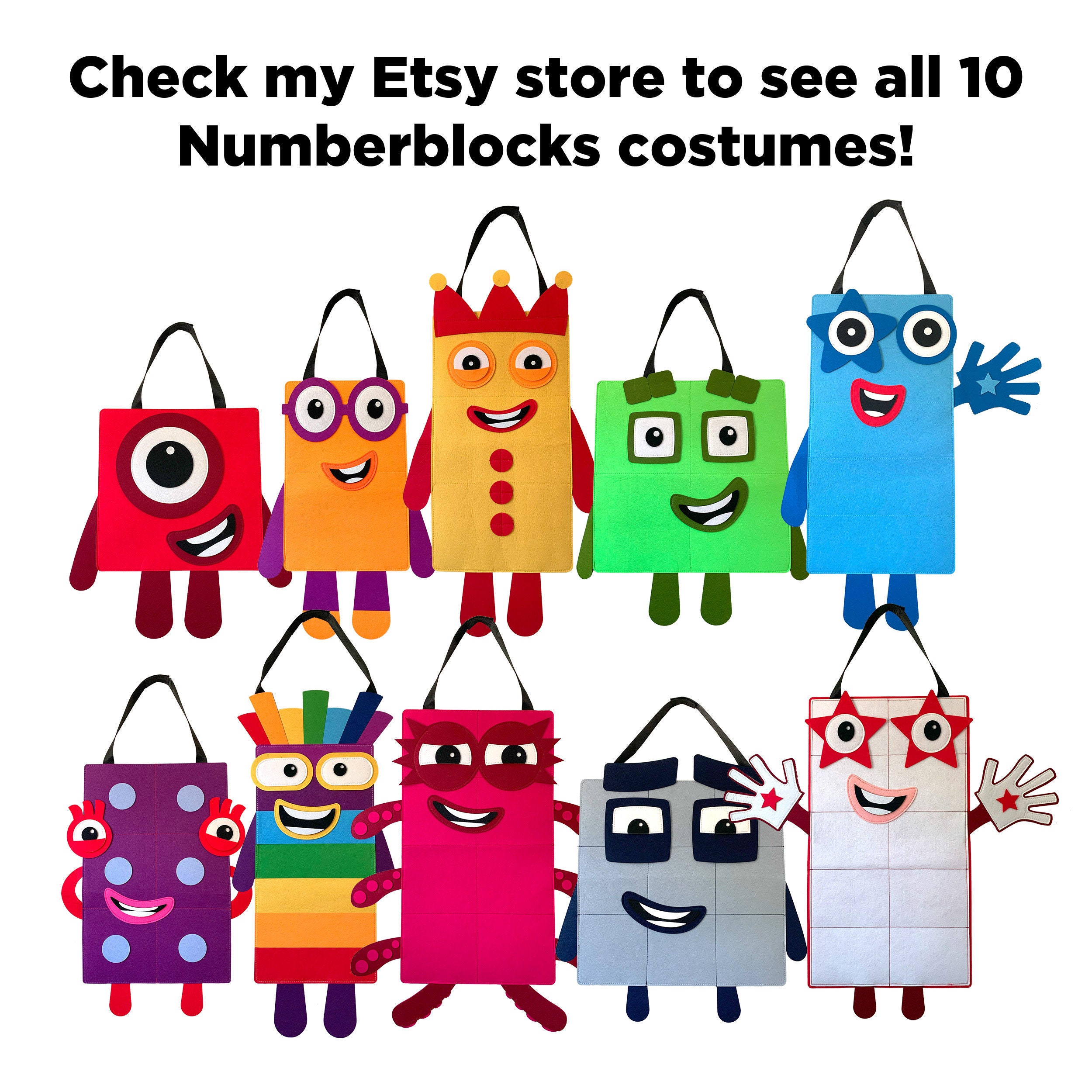 Numberblock Six Costume, Halloween Costume, Birthday Costume ...