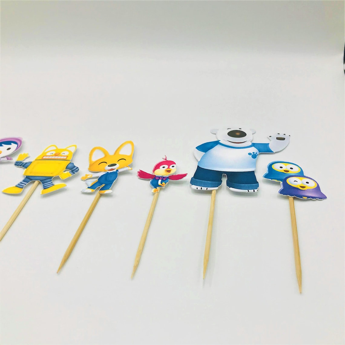 Pororo Cupcake Toppers, Pororo Inspired Cupcake Toppers, Pororo ...