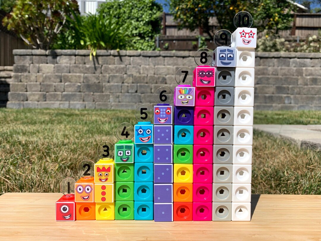 Numberblocks Stickers for 0.75 Mathlink Cubes Characters 1-10 Number ...