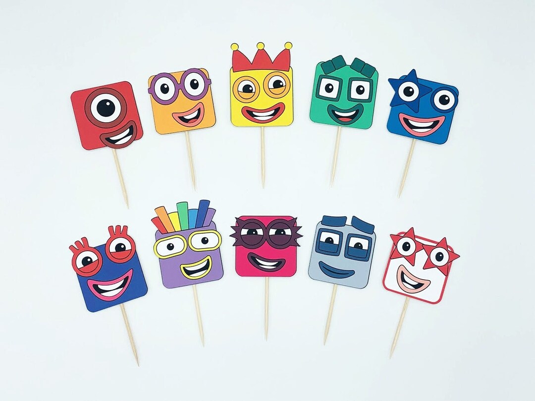 Numberblocks Cupcake Toppers, Numberblocks Inspired Cupcake Toppers ...