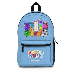 Personalized Numberblocks School Backpack (8 Color Options!) - Etsy