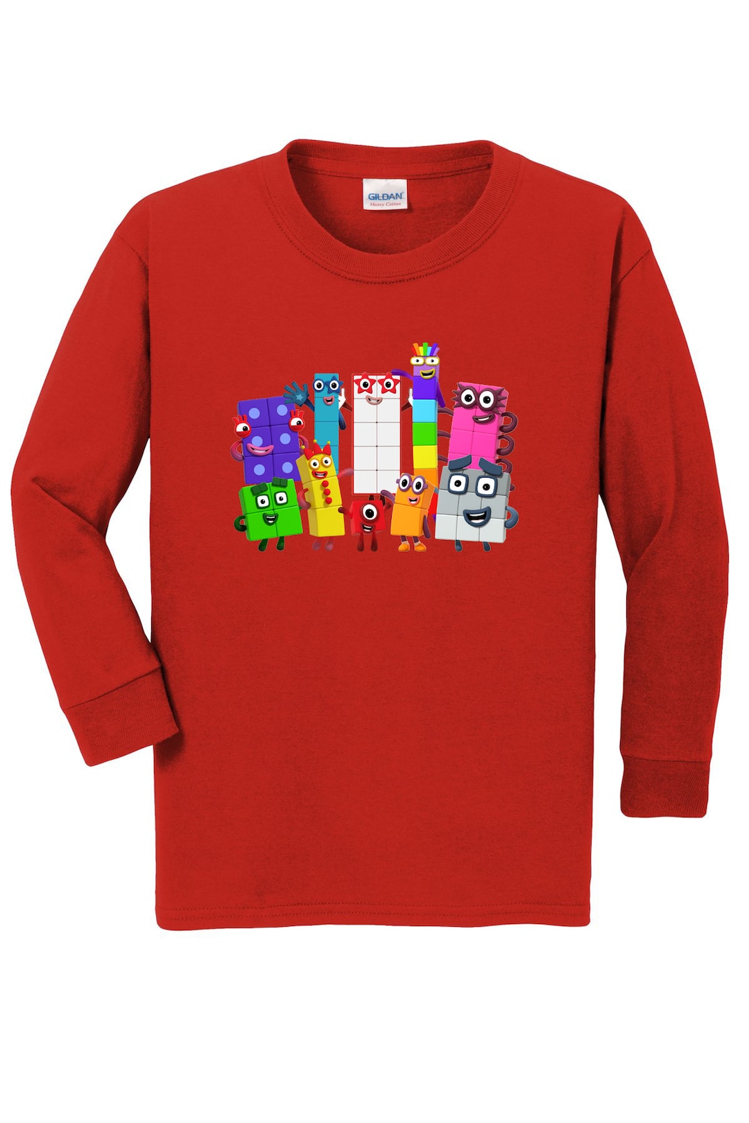 Numberblocks Long Sleeve T-shirt, Youth XS-XL - Etsy