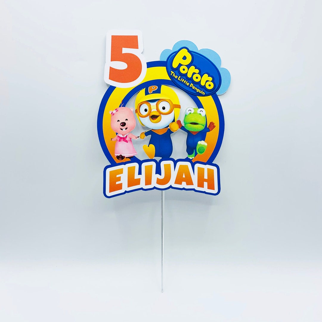 Pororo Cake Topper, Pororo Inspired Cake Topper, Pororo Birthday Theme ...